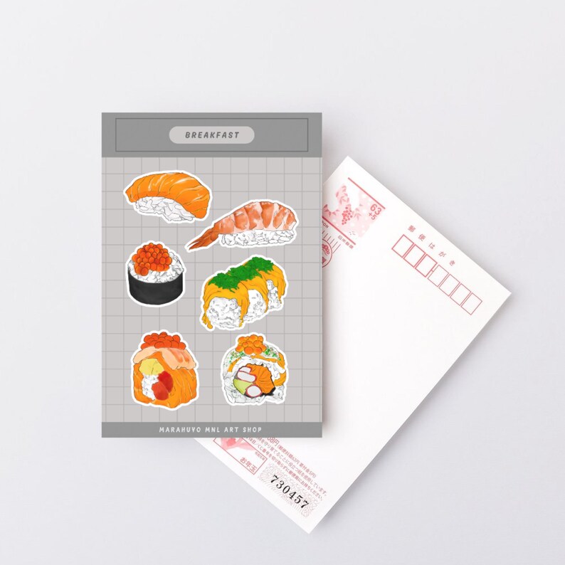 Printable Japanese Food Stickers Cute Sushi, Ramen & More Digital ...