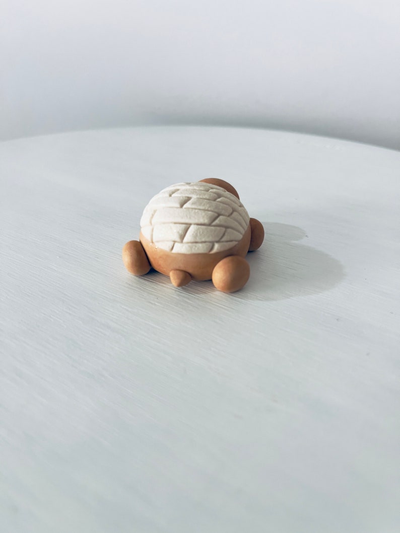 Small Mexican Turtle Concha Bread Clay Sculpture - Etsy