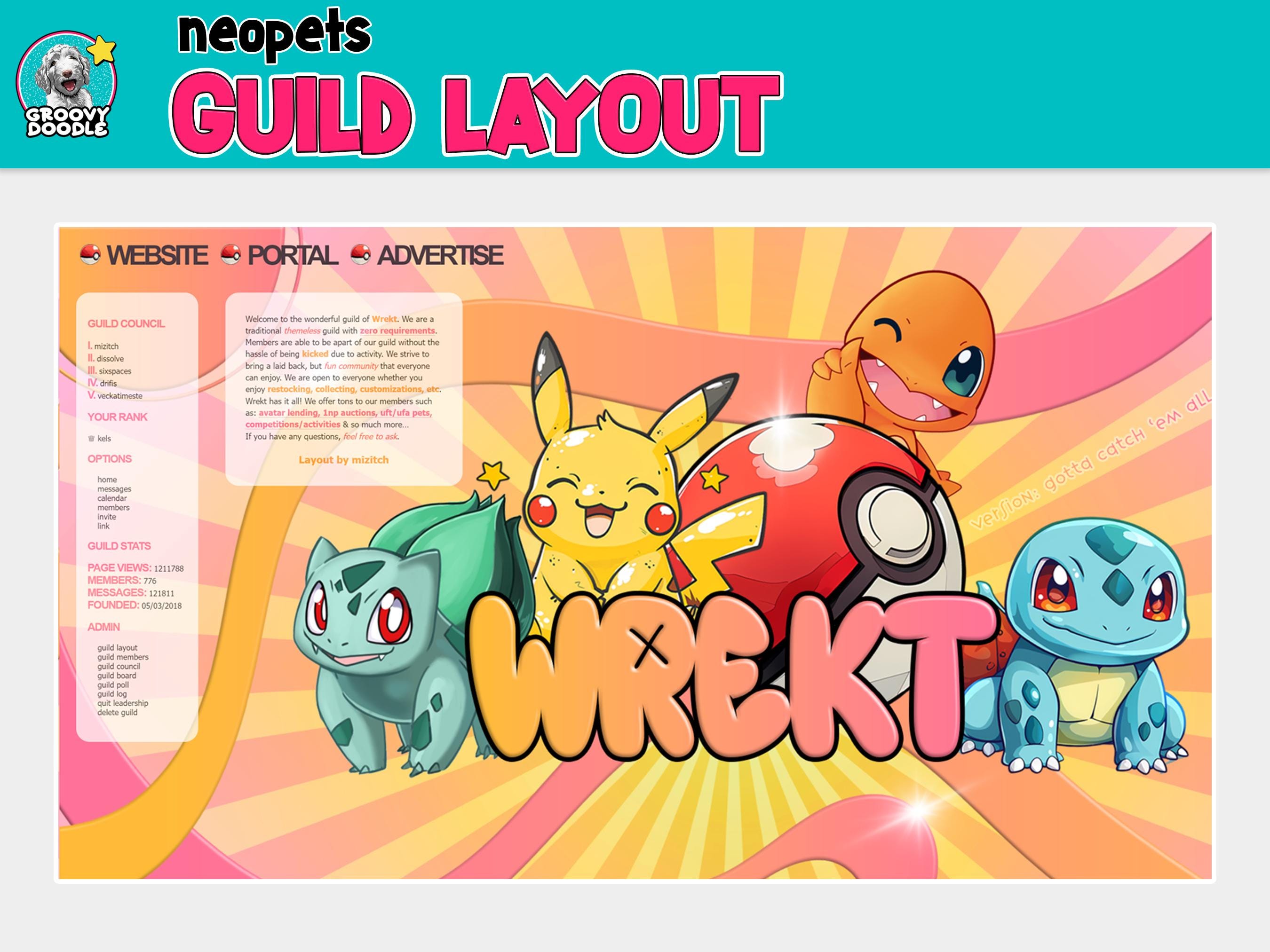 Neopets Guild Layout - Etsy