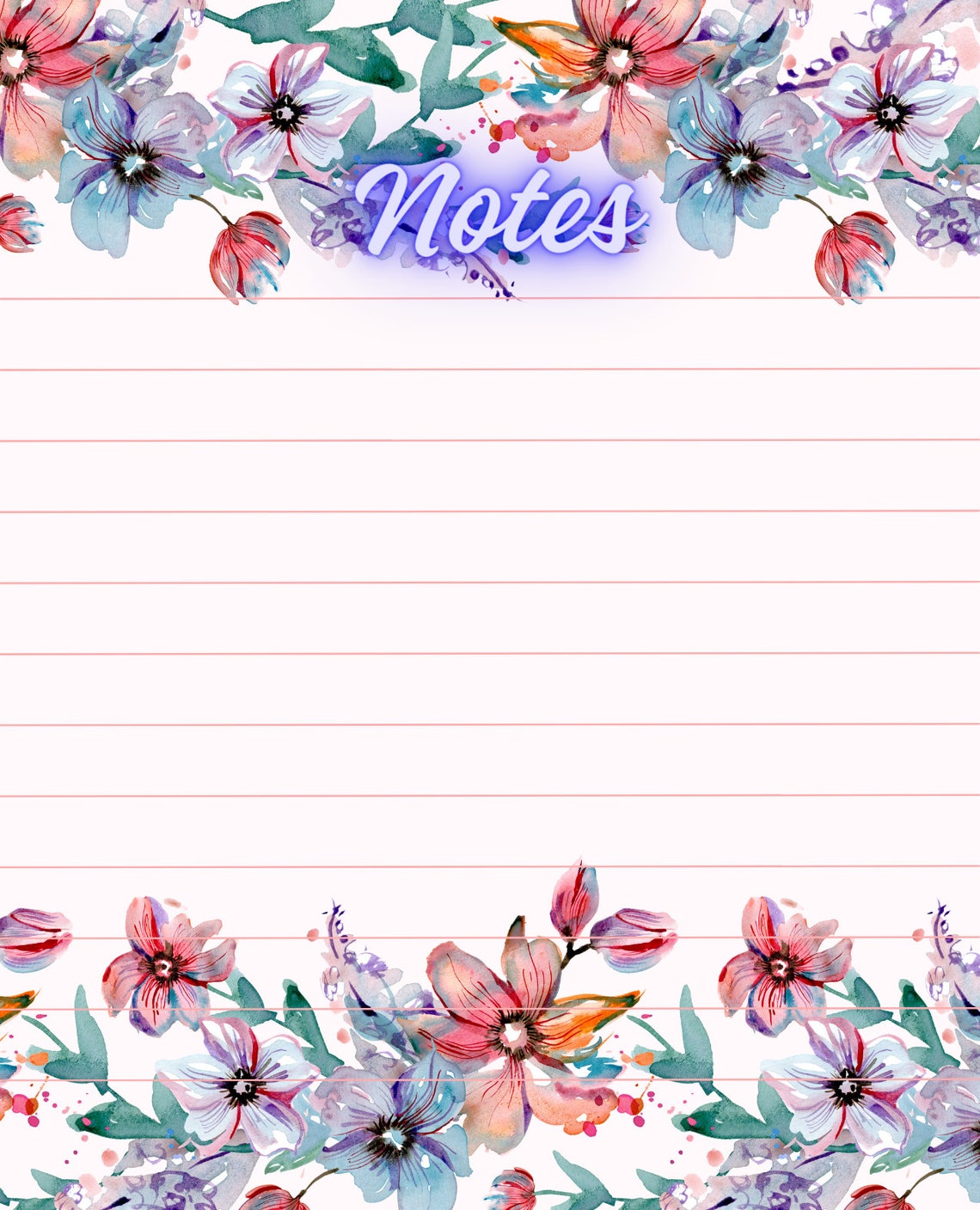 Printable Notepads Template - Etsy