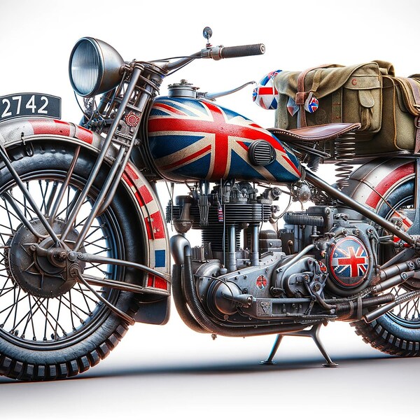 Chopper Motorcycle With Thai Flag Pattern, Digital File, Isolated Image ...