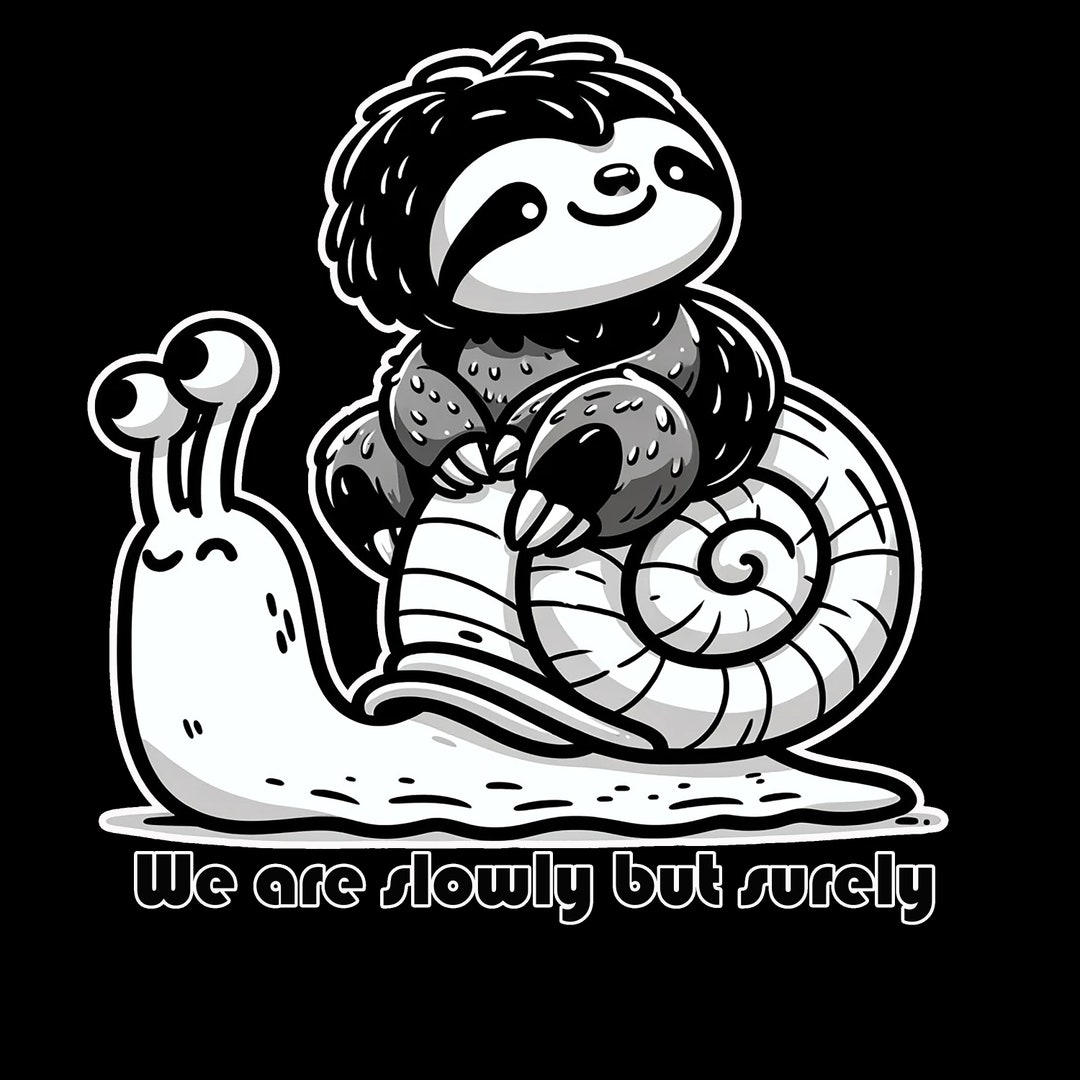 Snail and Sloth, Digital File, PNG - Etsy