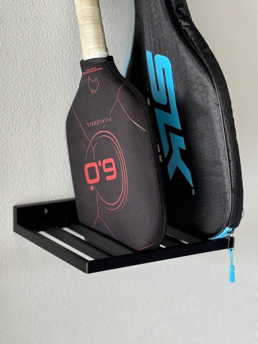 Pickleball Paddle Wall Rack - Wider Slots to Accommodate Covers - Etsy