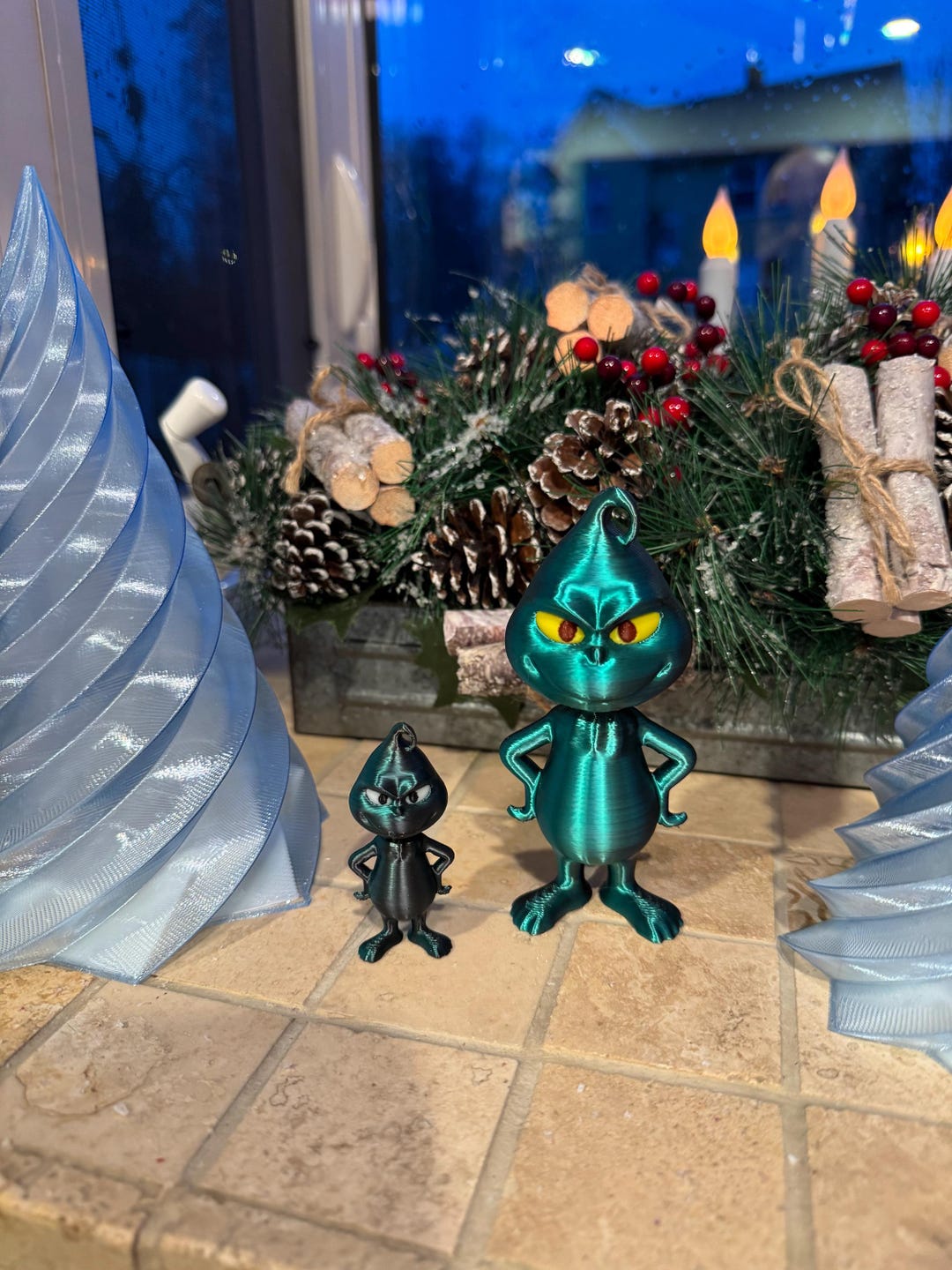 Grinch 3D STL Print File, 3D Multicolored Miniature Figure Funny Gift ...