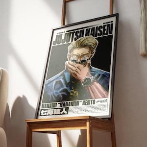 Jujutsu Kaisen Nanami - Minimalist Anime Wall Print | Manga Art Decor ...