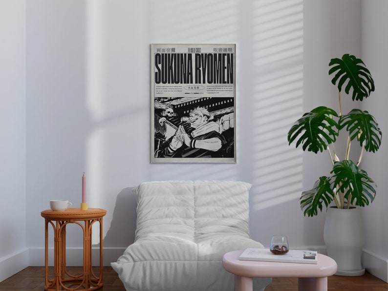 Jujutsu Kaisen SUKUNA RYOMEN V2 | 1 Piece Set Manga Art Print | Anime ...