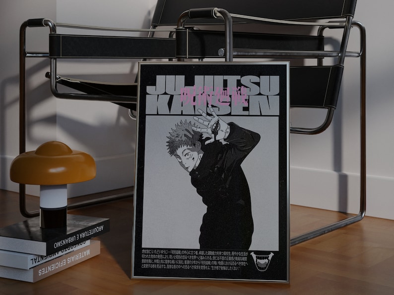 Jujutsu Kaisen Yuji Itadori Poster - Minimalist Anime Wall Print (1 ...