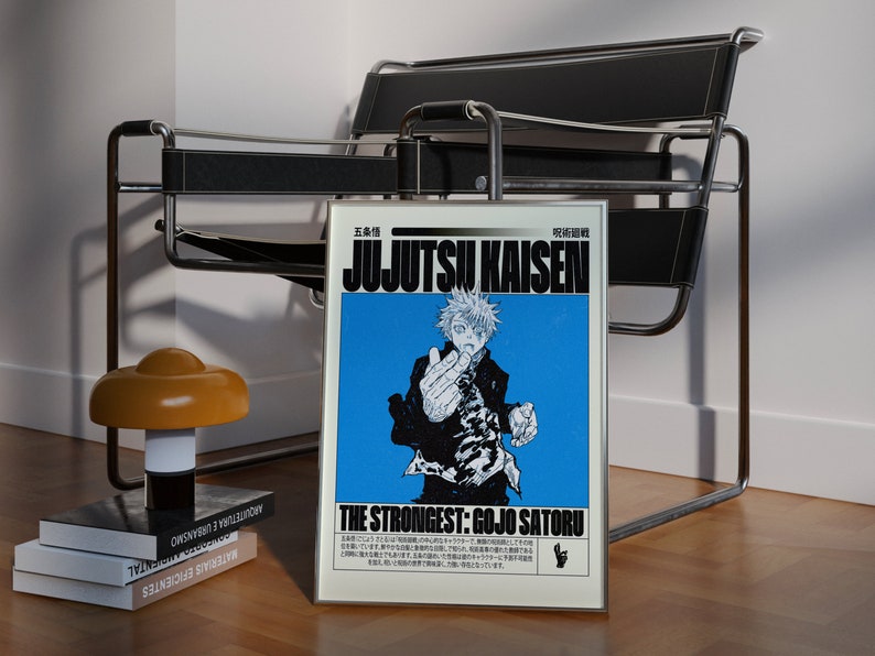 Jujutsu Kaisen Satoru Gojo Poster V3 Minimalist Anime Wall Print Manga ...