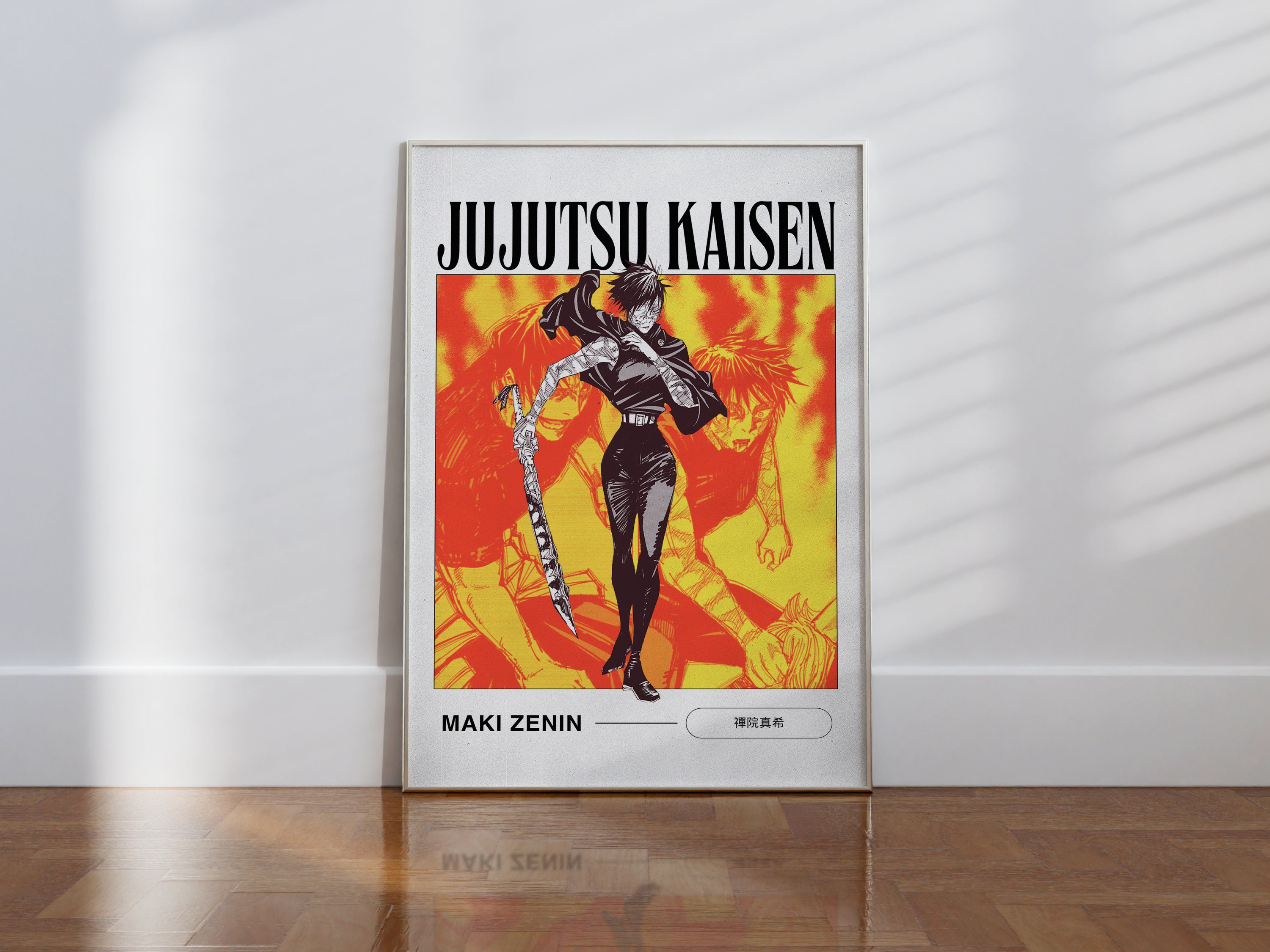 Jujutsu Kaisen Maki Zenin Poster - Minimalist Anime Wall Print (1 Piece ...