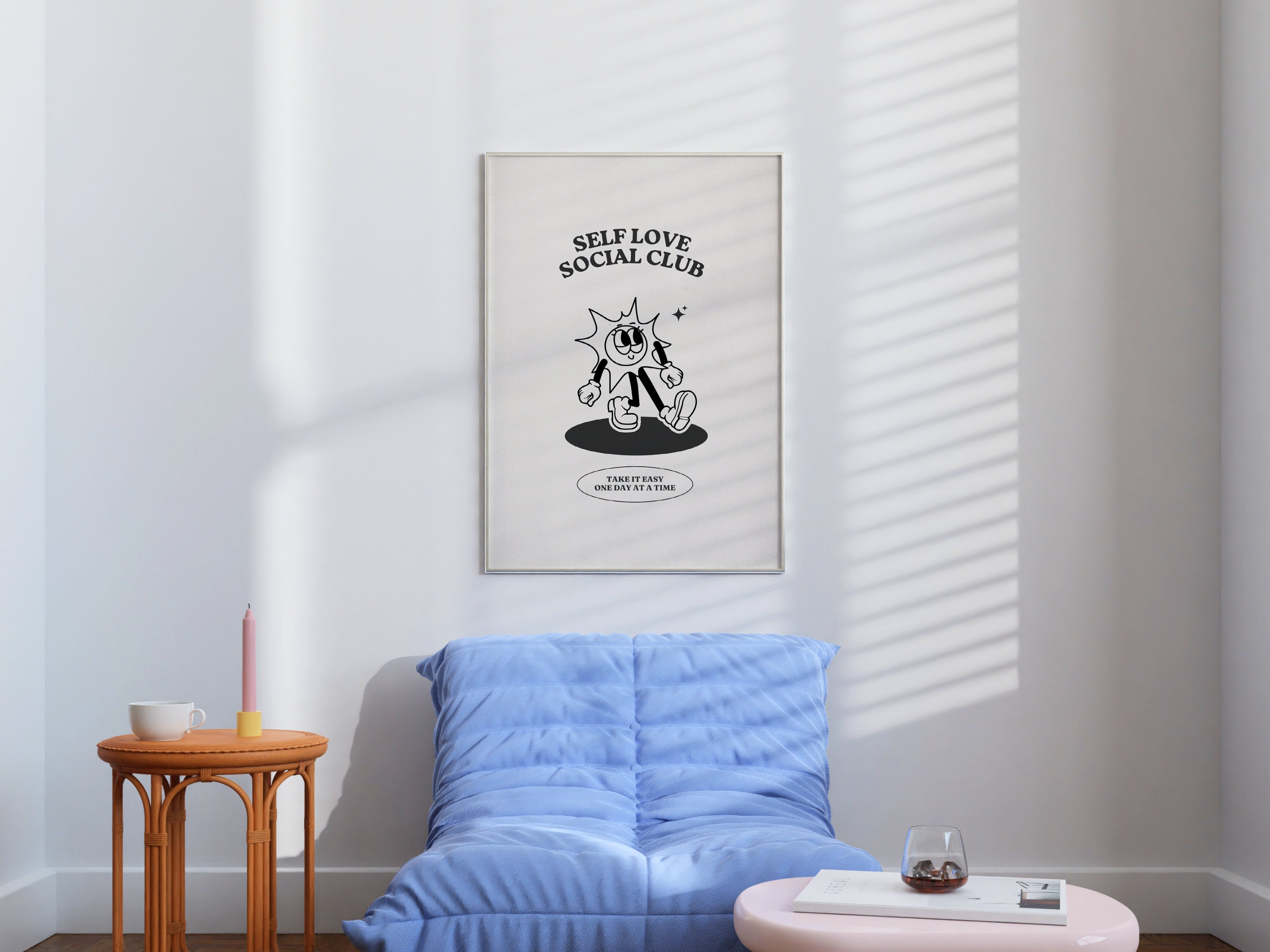 Self Love Social Club Print | Trendy Wall Art | Typography Poster ...