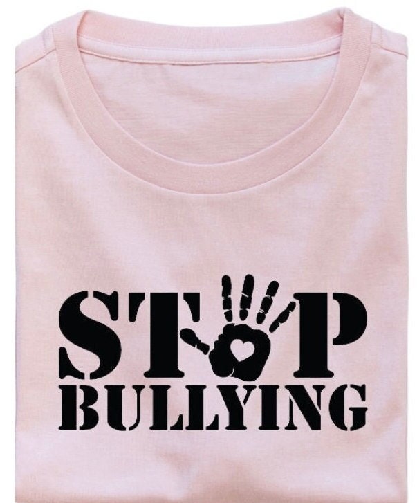 Anti-bullying Tee Stop Bullying Hand Print - Etsy