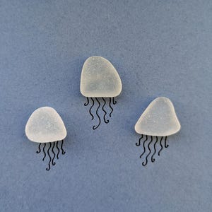 Handmade Sea Glass Jellyfish Picture: Coastal Ocean Art - Etsy