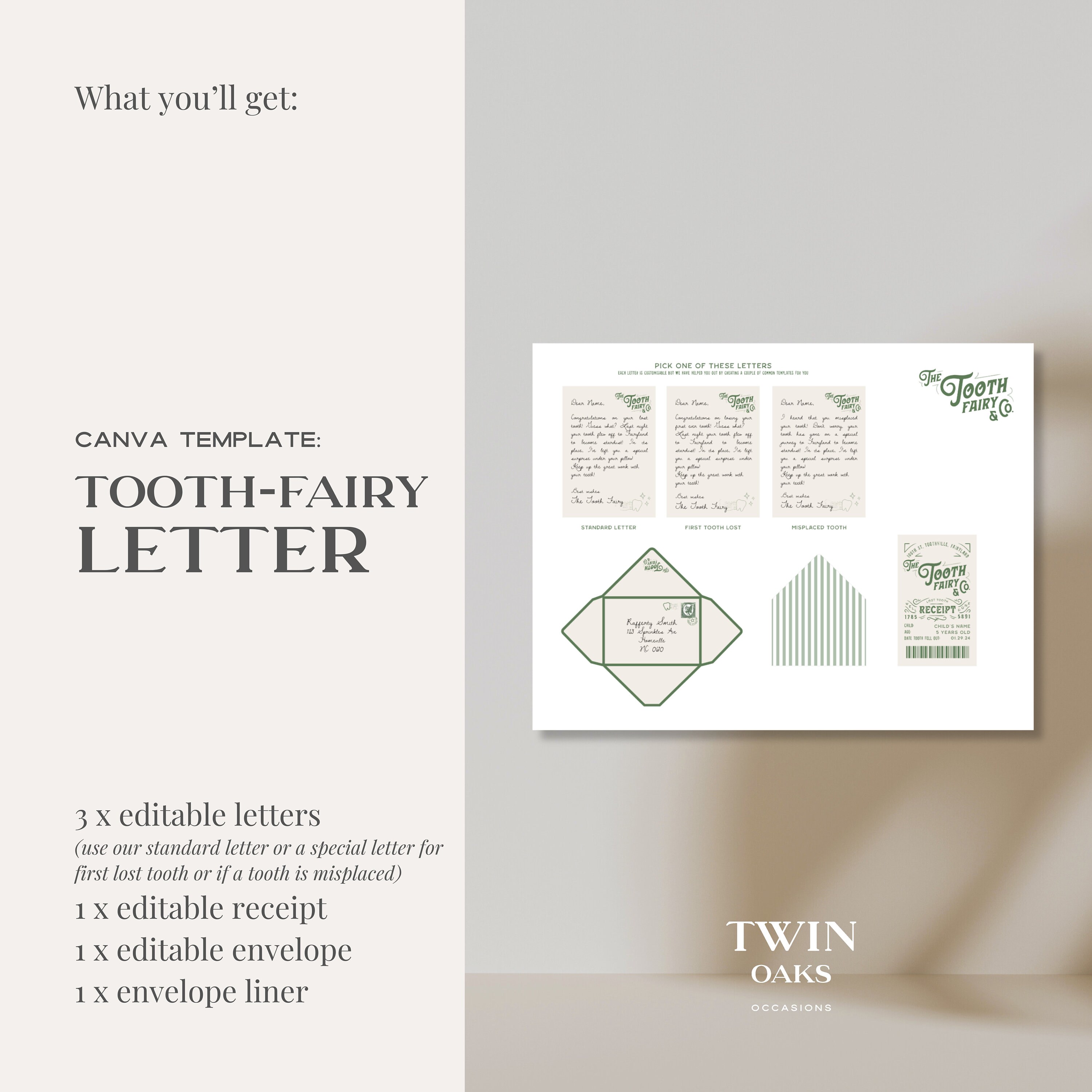 Mini Tooth Fairy Letter Boy Editable Tooth Fairy Letter Printable Lost ...
