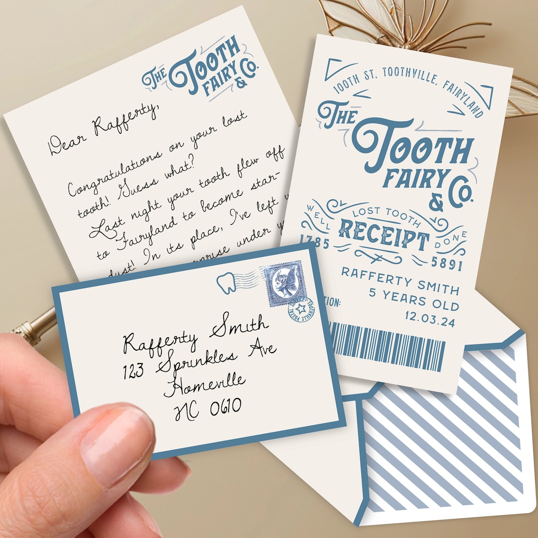 Mini Tooth Fairy Letter Boy Editable Tooth Fairy Letter Printable Lost ...