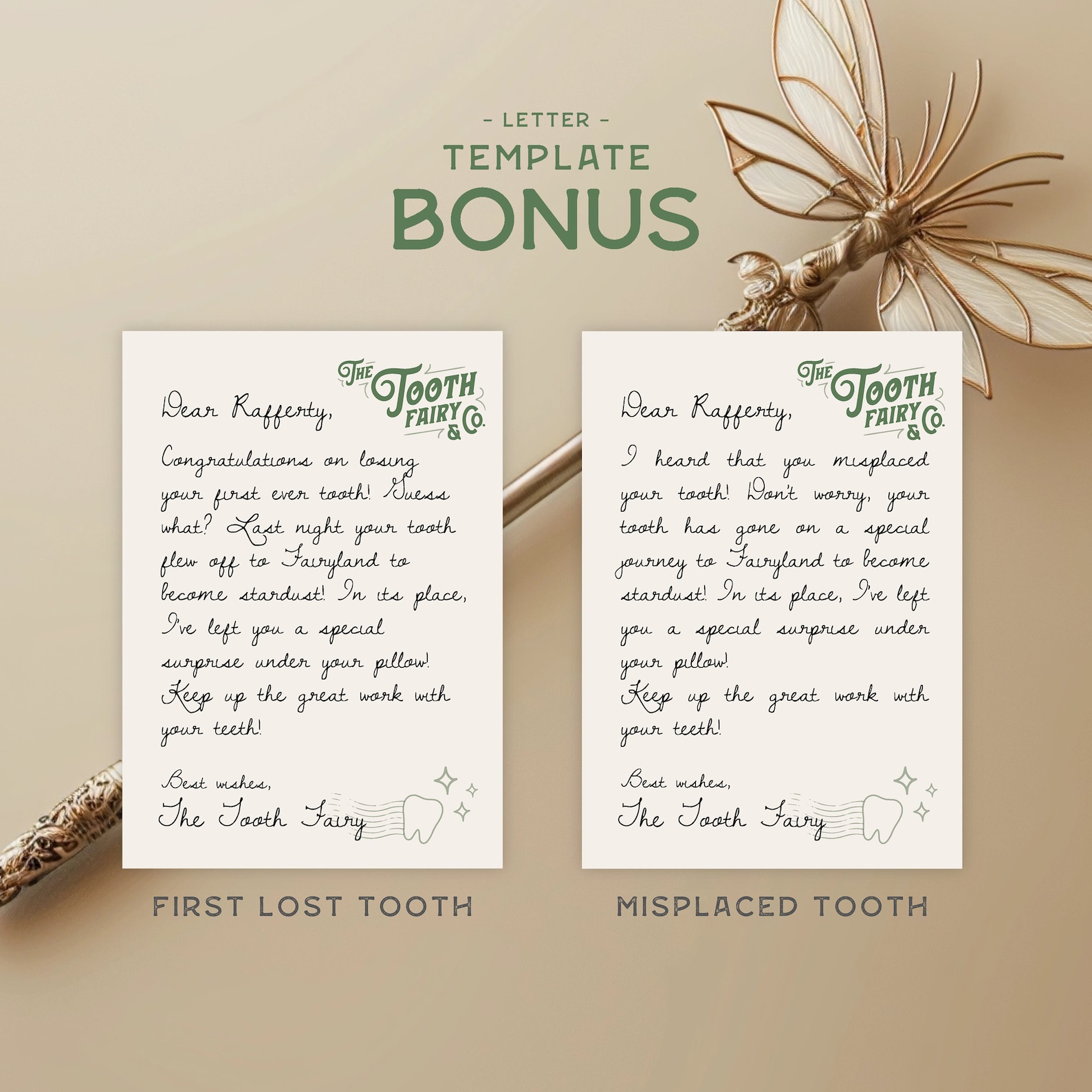 Mini Tooth Fairy Letter Boy Editable Tooth Fairy Letter Printable Lost ...