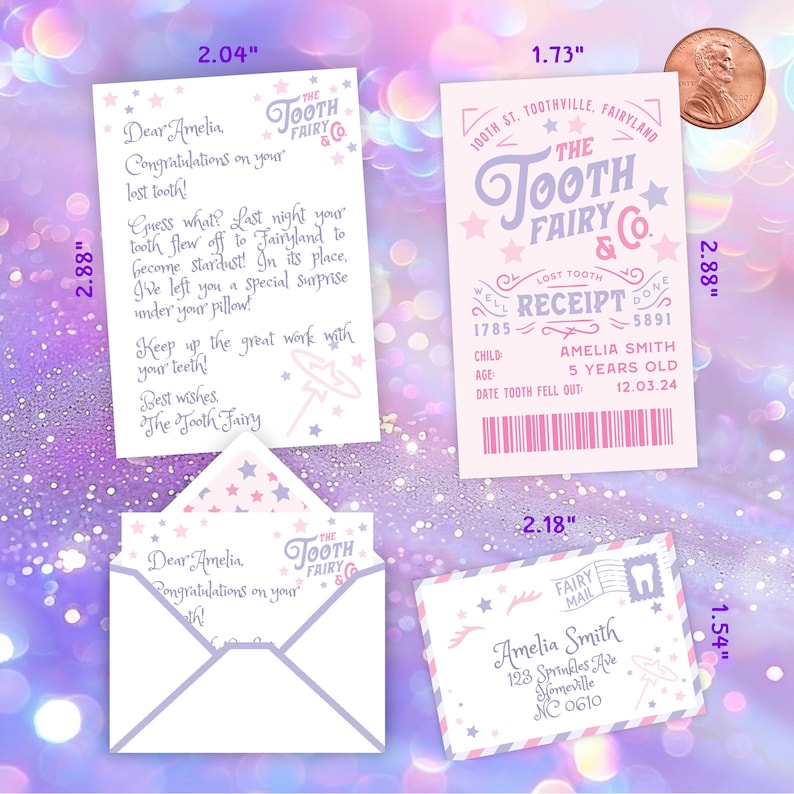 Mini Tooth Fairy Letter Printable First Tooth Fairy Letter Editable ...