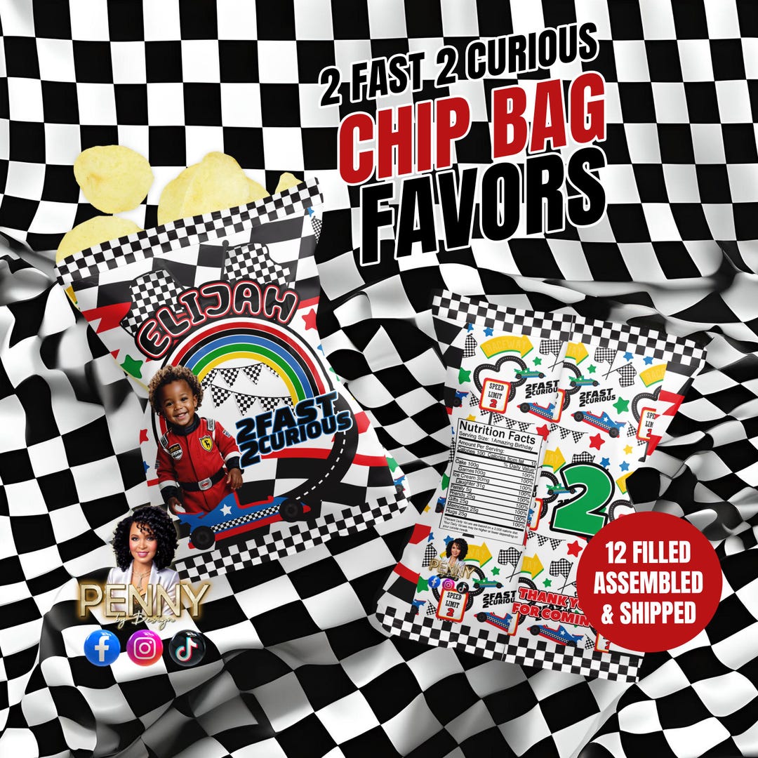 2 Fast 2 Curious Chip Bag Favors - Etsy