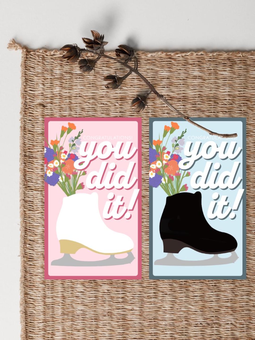 Customizable Congratulation Tags | Figure Skating Competition Gift ...
