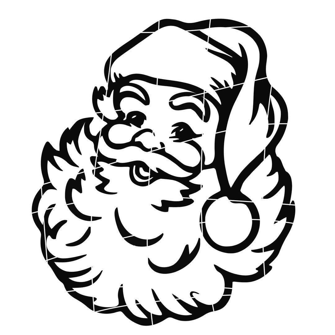 Santa Outline PNG - Etsy