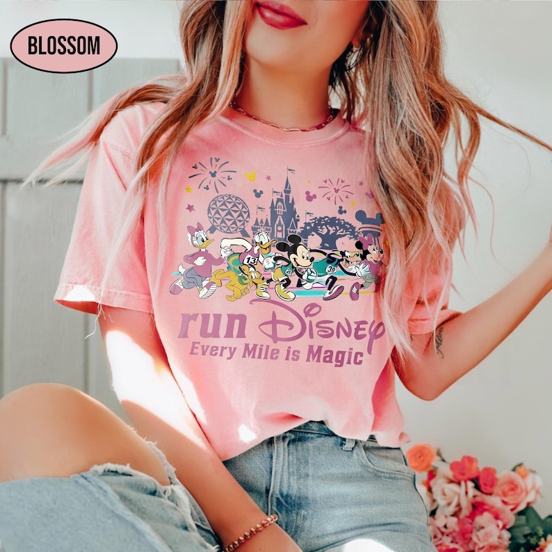 Retro Comfort Colors Mickey & Friends Rundisney Shirts, Every Mile is ...