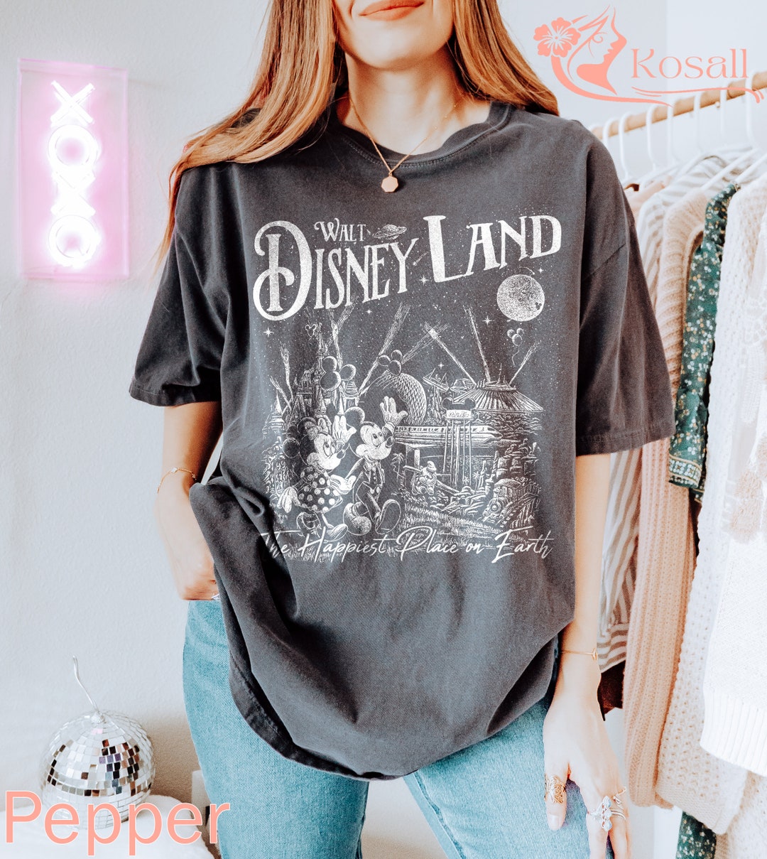 Vintage Walt Disneyland Comfort Colors Shirt, the Happiest Place on ...