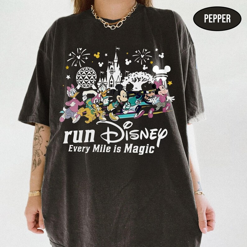 Retro Comfort Colors Mickey & Friends Rundisney Shirts, Every Mile is ...