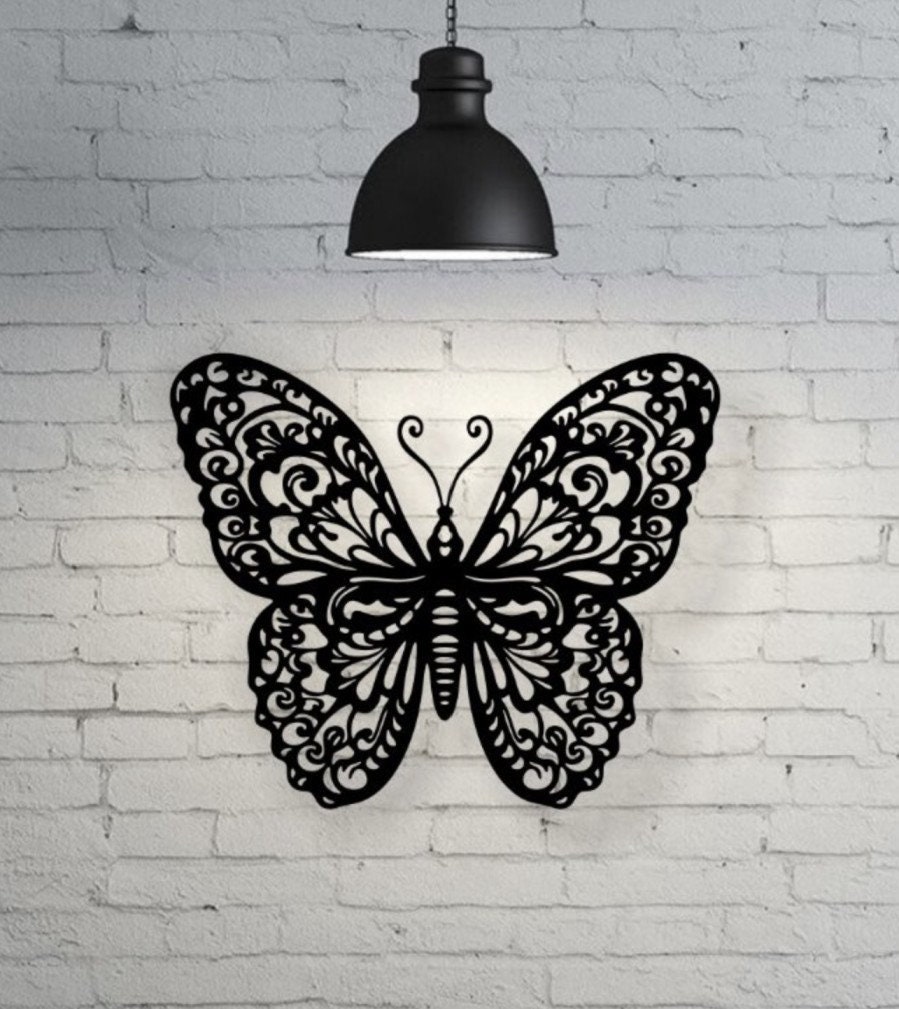 Unique Black Butterfly Laser Cut Plasma Door or Wall Hanger Butterflies ...
