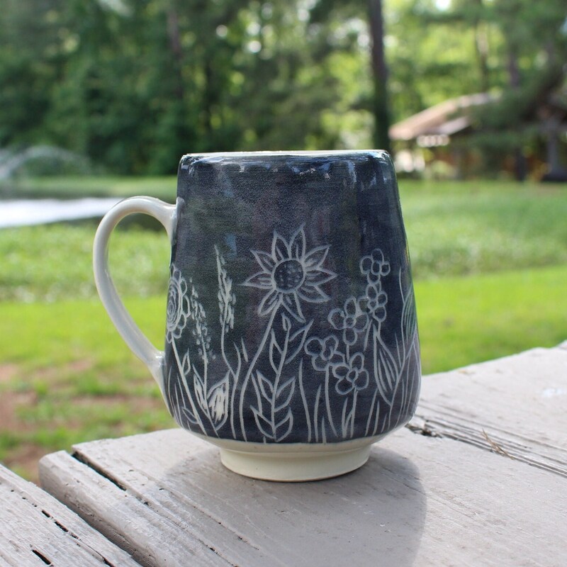 Sgraffito Mug - Etsy
