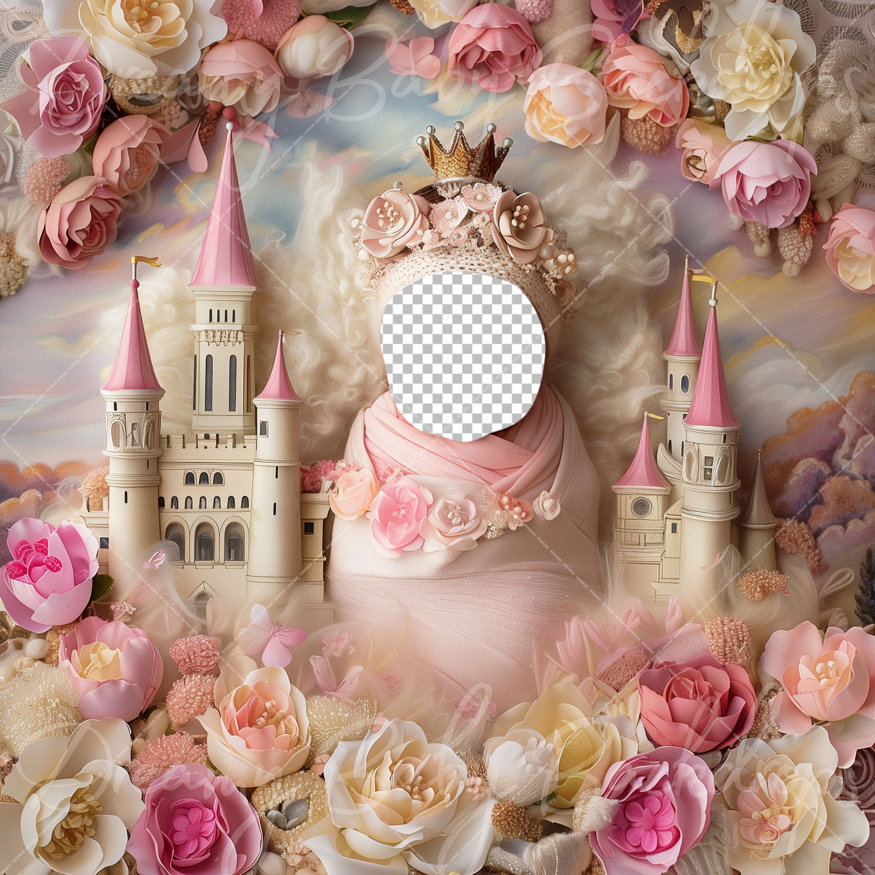 Baby Princess Digital Backdrop: Newborn Photography (PNG Download) - Etsy