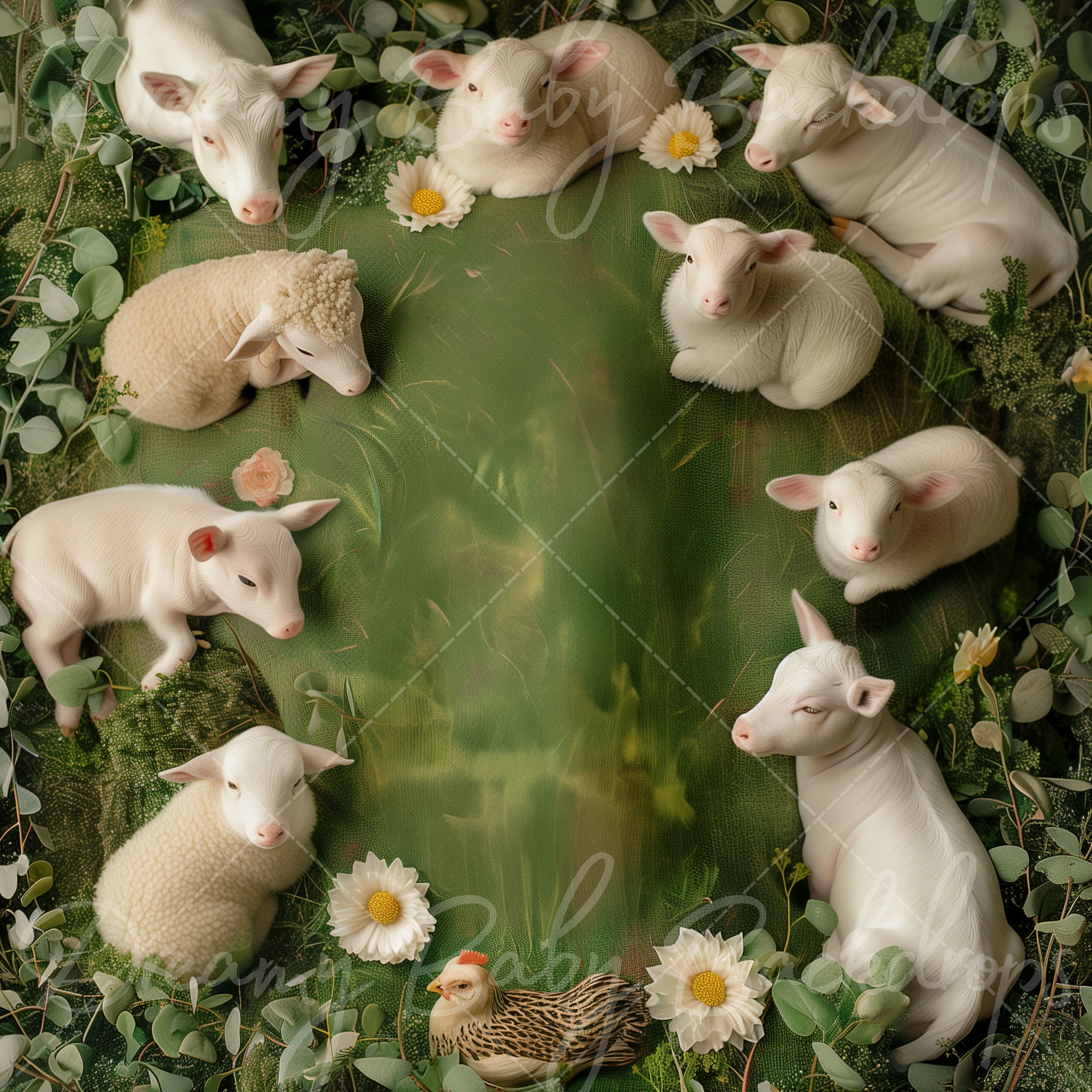 Newborn Digital Backdrop, Newborn Baby Farm Theme, Animal Theme ...