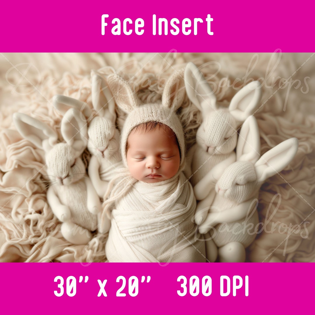 Newborn Digital Backdrop Face Insert, Newborn Baby Infant Faceswap ...