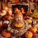 Newborn Digital Backdrop Face Insert, Baby Thanksgiving Faceswap ...