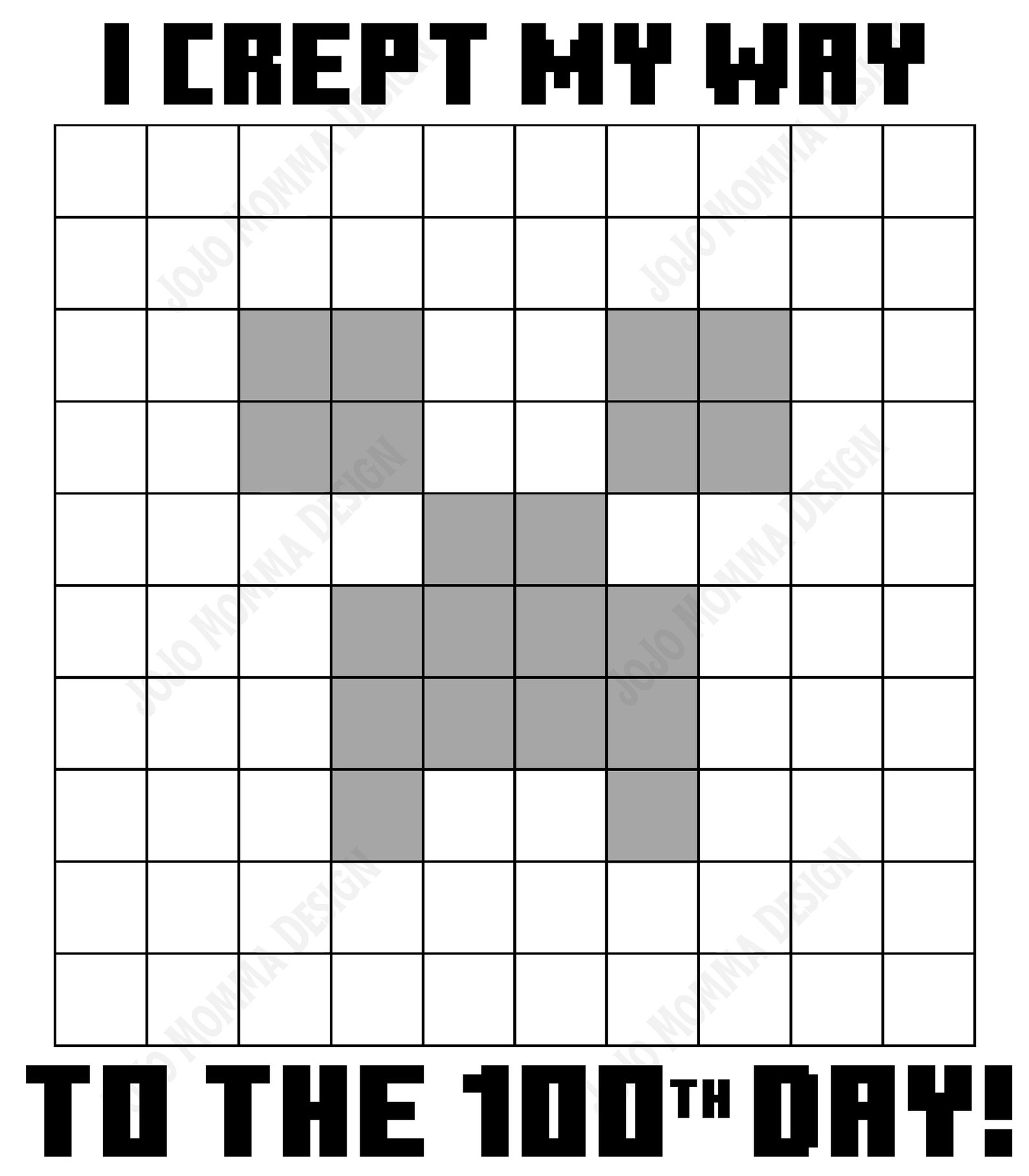 Printable DIY Minecraft Creeper Face Outline, 100 Days of School Shirt ...