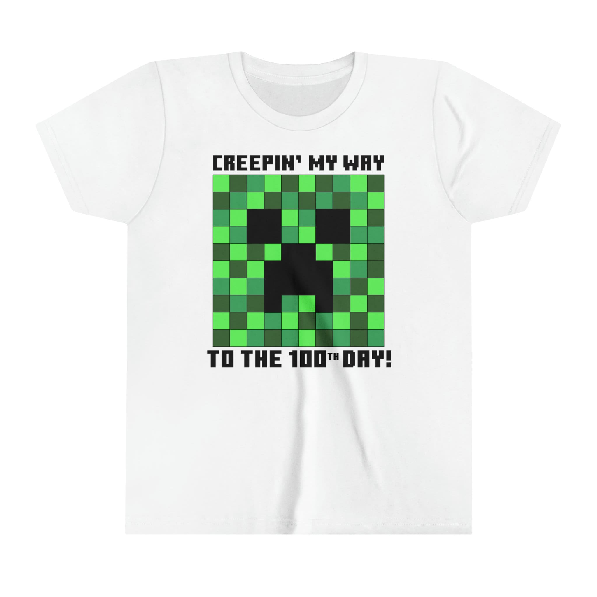 100 Days of School Minecraft Creeper Shirt, Creepin' My Way to the ...