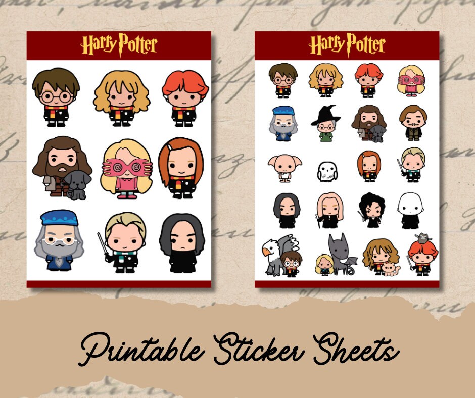 Printable Stickers for Journal and Tumbler | Magical World | Wizarding ...