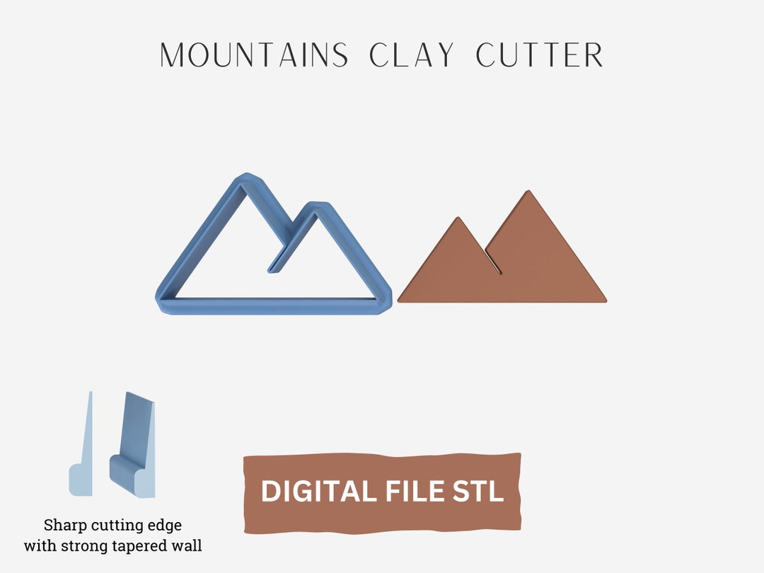 Mountain Range Polymer Clay Cutter Digital STL File, Polymer Clay ...