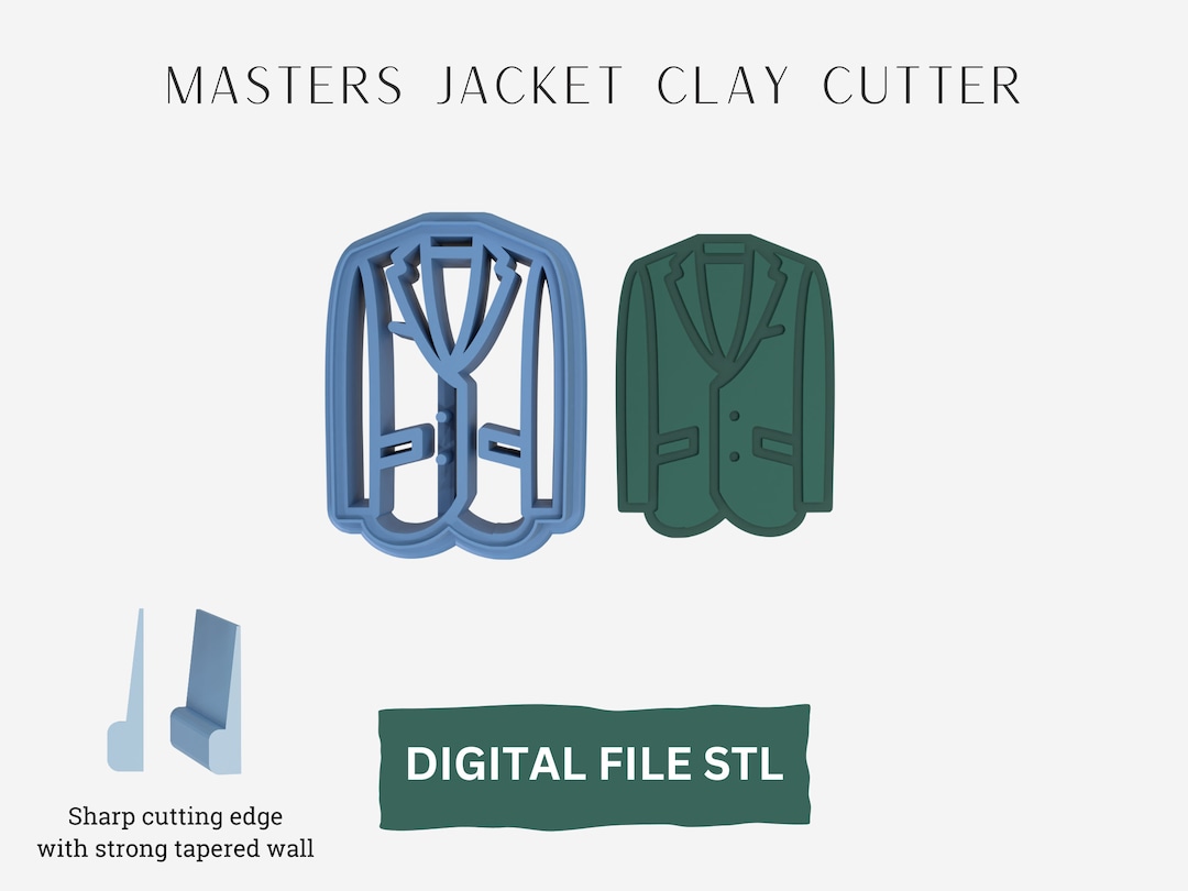 Golf Masters Jacket Polymer Clay Cutter Digital STL File, Polymer Clay ...