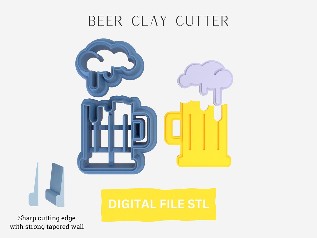 Beer Clay Cutter Digital STL File, Polymer Clay Earring, St Patrick's ...