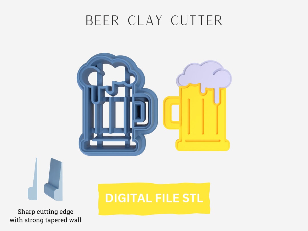 Beer Clay Cutter Digital STL File, Polymer Clay Earring, St Patrick's ...
