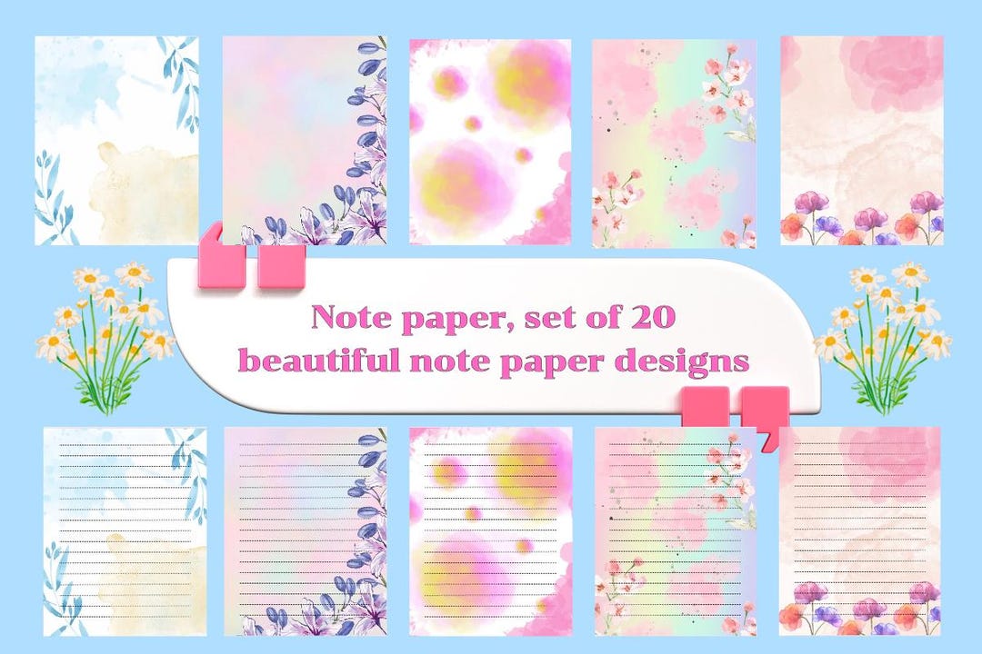 Digital Note Paper for Printing Beautiful Patterns, Size 11×14 Inches ...