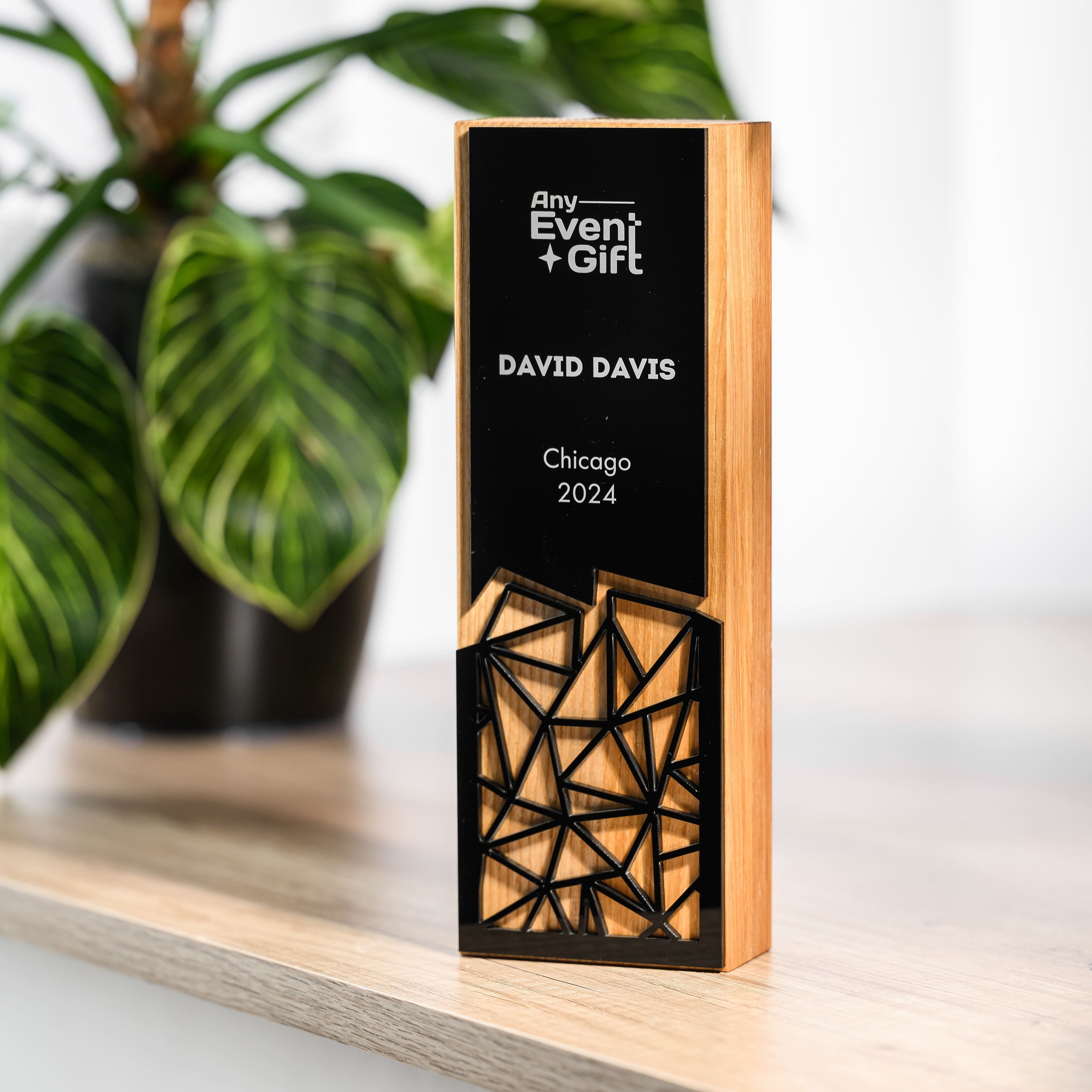 Handcrafted Wooden and Acrylic Award: Unique Recognition Plaque, Custom ...
