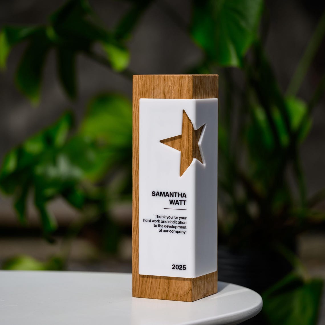 Modern Wood and Acrylic Recognition Award - Custom Business Gift - Etsy