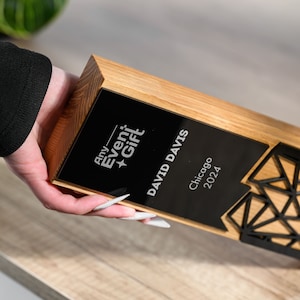 Handcrafted Wooden and Acrylic Award: Unique Recognition Plaque, Custom ...