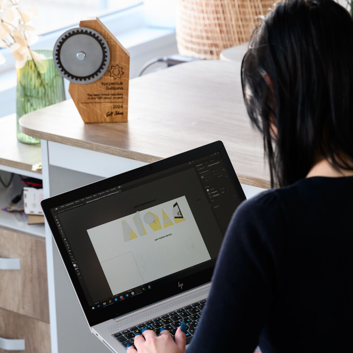 Personalized Wooden Trophy Corporate Award and Retirement Plaque Unique ...