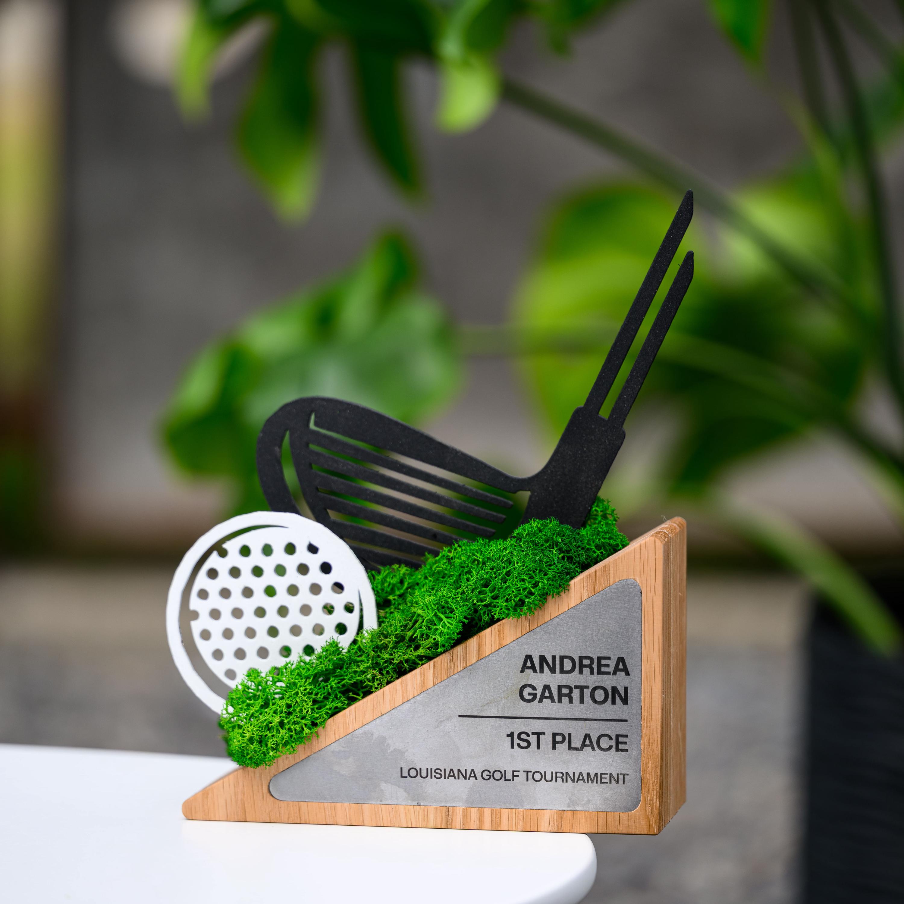Contemporary Wooden and Metal Award - Personalized Recognition Trophy ...
