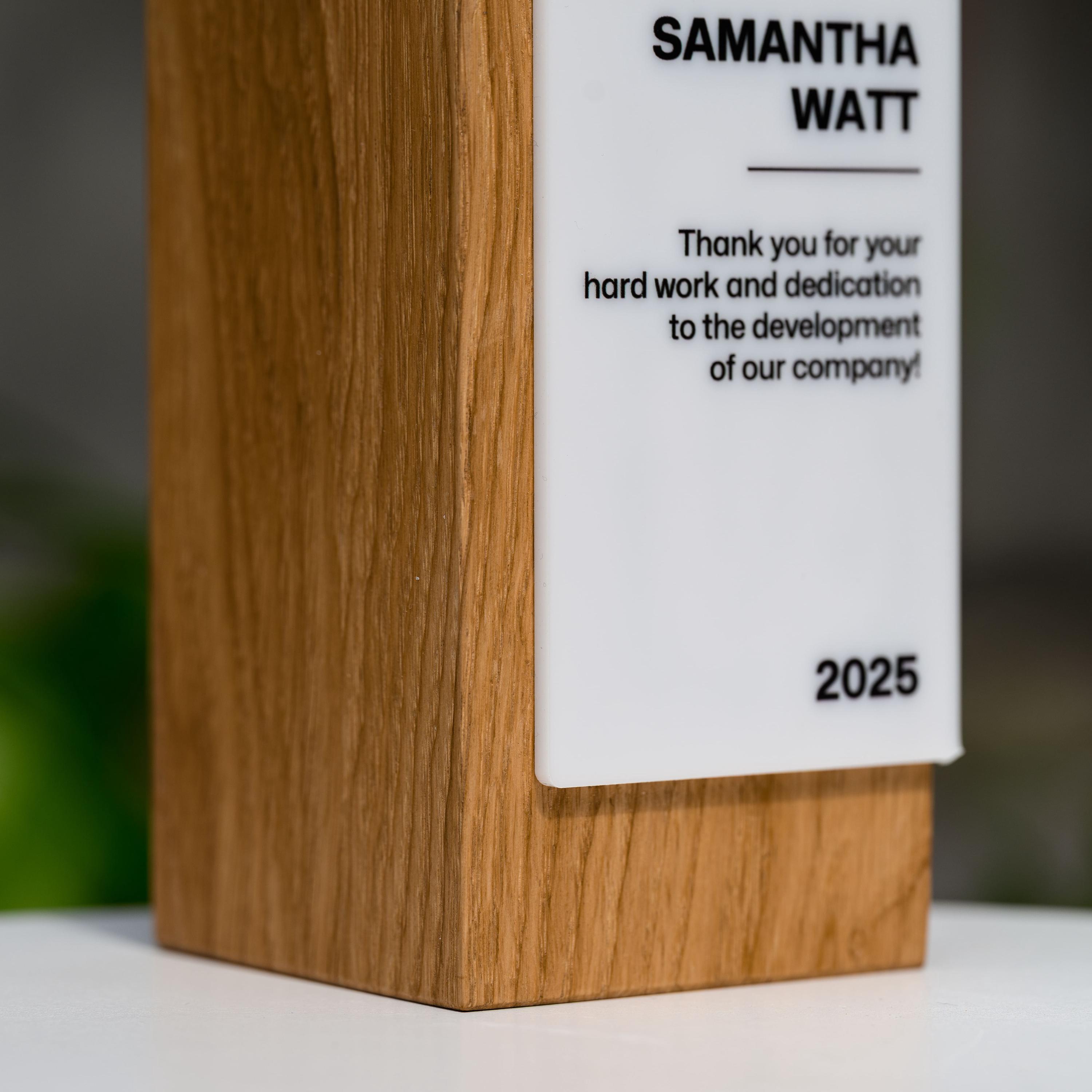 Modern Wood and Acrylic Recognition Award - Custom Business Gift - Etsy