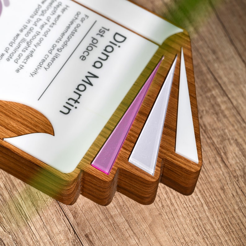 Book Award Trophy - Writers Plaque, Personalized Writing Gift ...