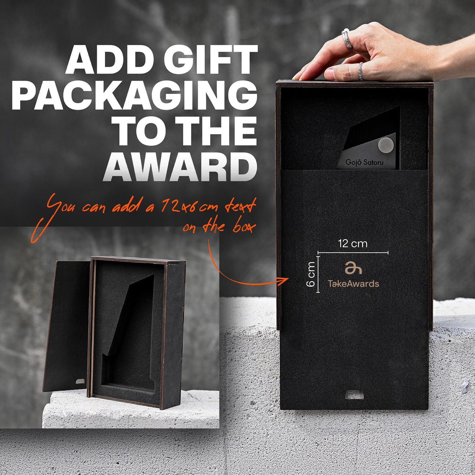 Solid Oak Award With Acrylic Cube Shaped, Best Employee Trophy ...