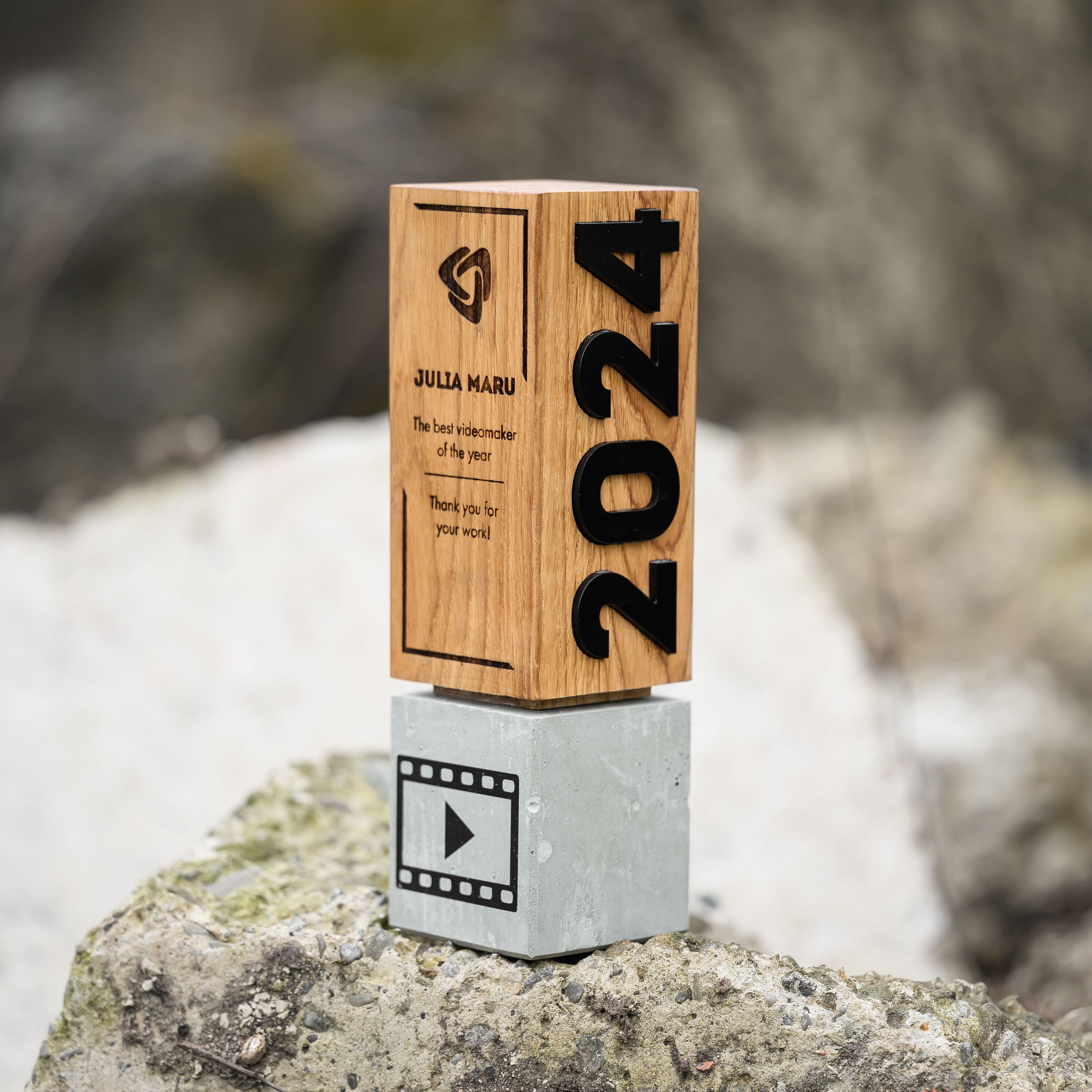 Unique Design Custom Wooden Trophy: Modern Personalized Award With ...