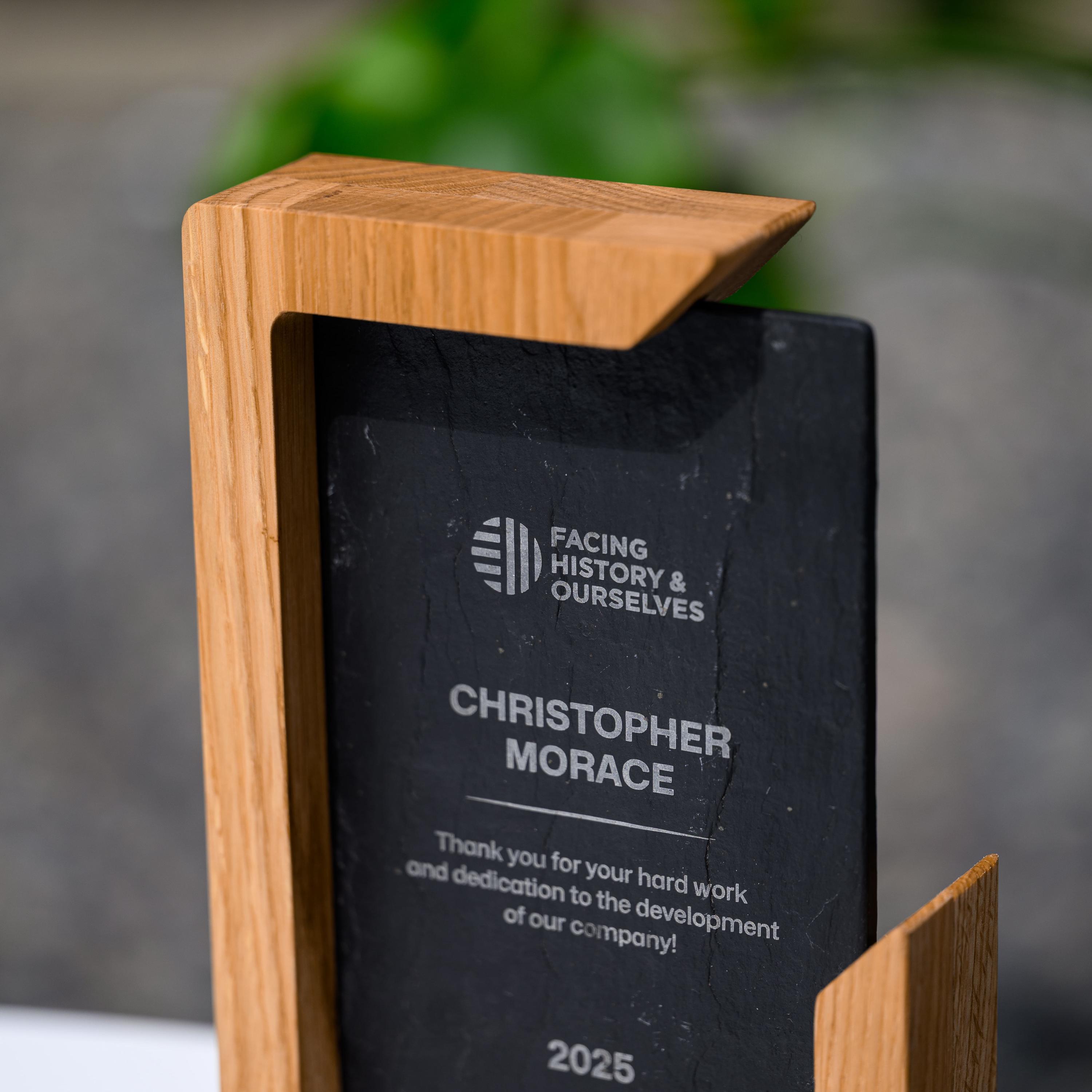 Custom Wooden and Slate Award - Personalized Office Plaque - Etsy